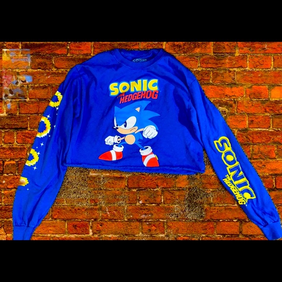 Shirts & Tops | Vintage Sonic The Hedgehog Long Sleeve Crop Top | Poshmark